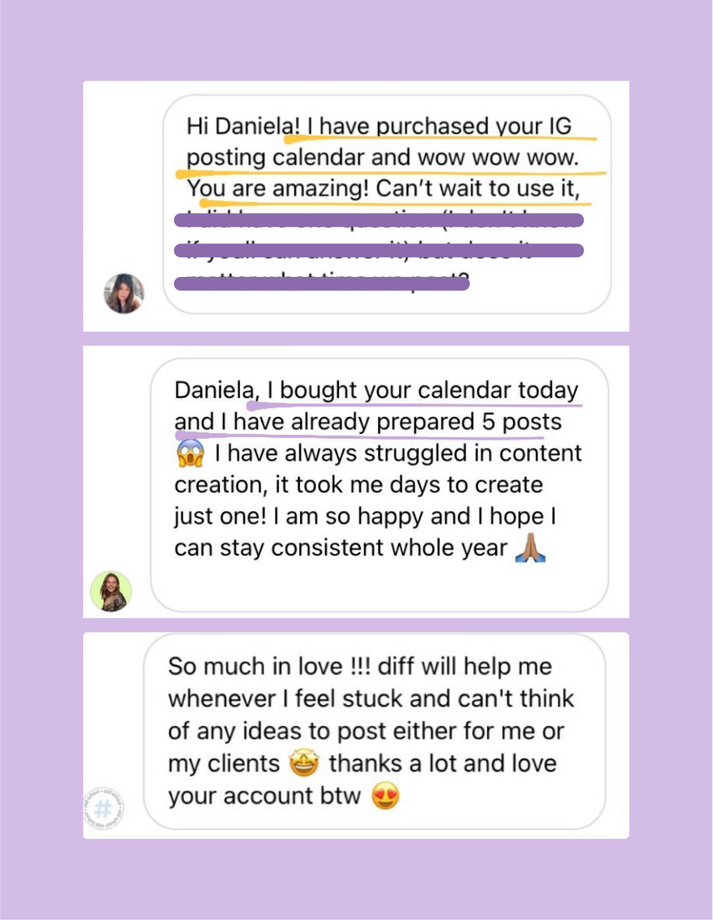 IG Content Calendar – Daniela Queiroz